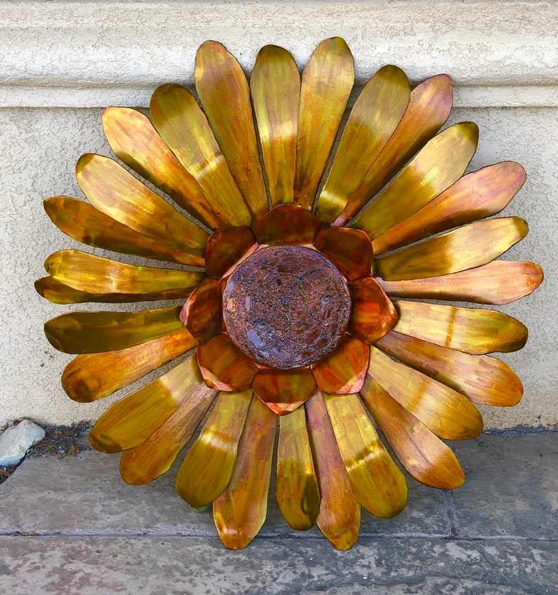 Multi Layer Sunflower Metal Sculpture, Metal Sunflower, Flower Metal ...