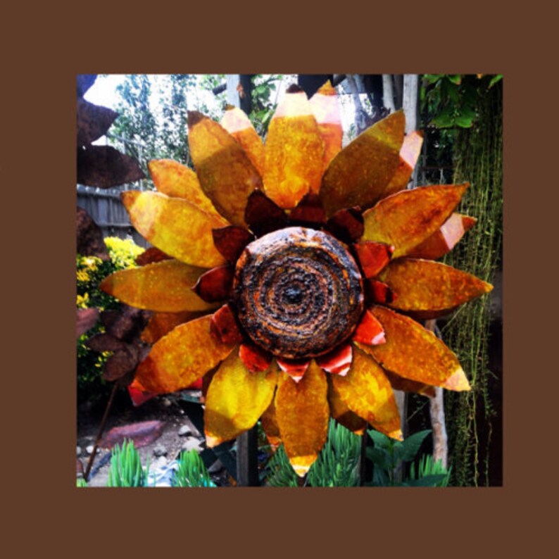 Multi Layer Sunflower Metal Sculpture, Metal Sunflower, Flower Metal ...