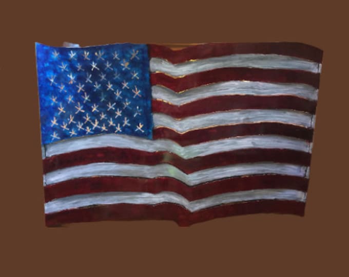 American Flag Sculpture, Metal American Flag, American Flag Art, Metal ...