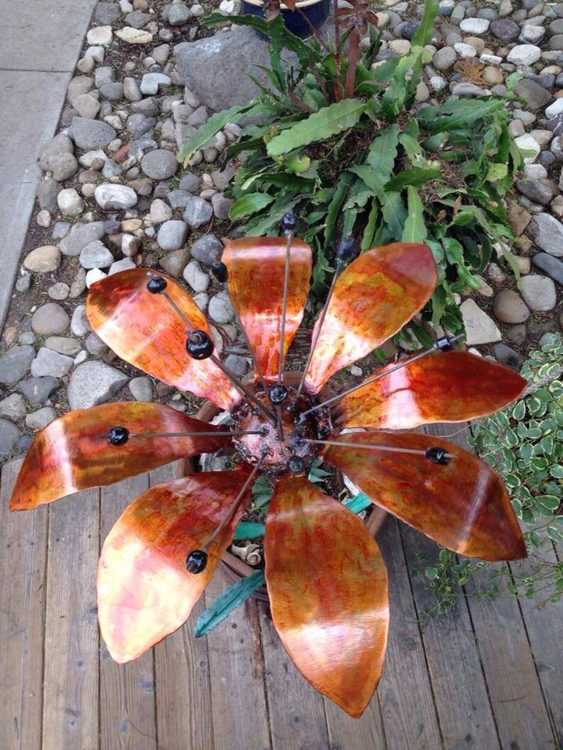 Lilly Custom Colored Stained Metal Sculpture, Lilly Flower, Lilly Metal ...