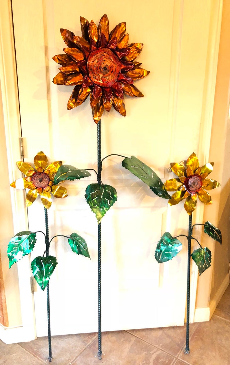 Multi Layer Sunflower Metal Sculpture, Metal Sunflower, Flower Metal ...