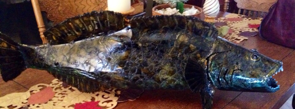 Lingcod Metal Sculpture, Fish Metal Art, Fisherman Gift, Angler Gift ...