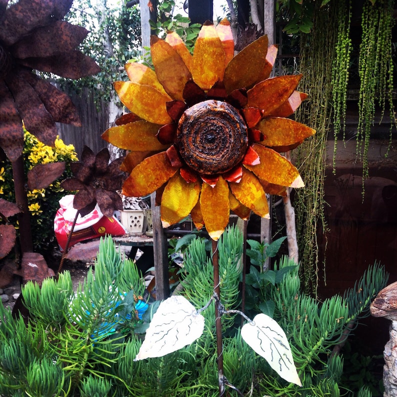 Multi Layer Sunflower Metal Sculpture, Metal Sunflower, Flower Metal ...