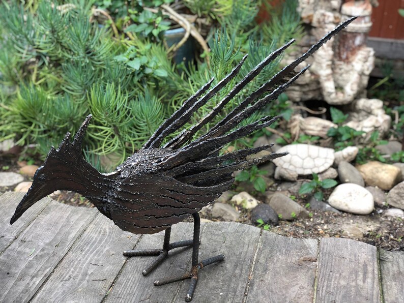 Metal Roadrunner Sculpture Metal Yard Art Metal Garden Art Metal Garden ...