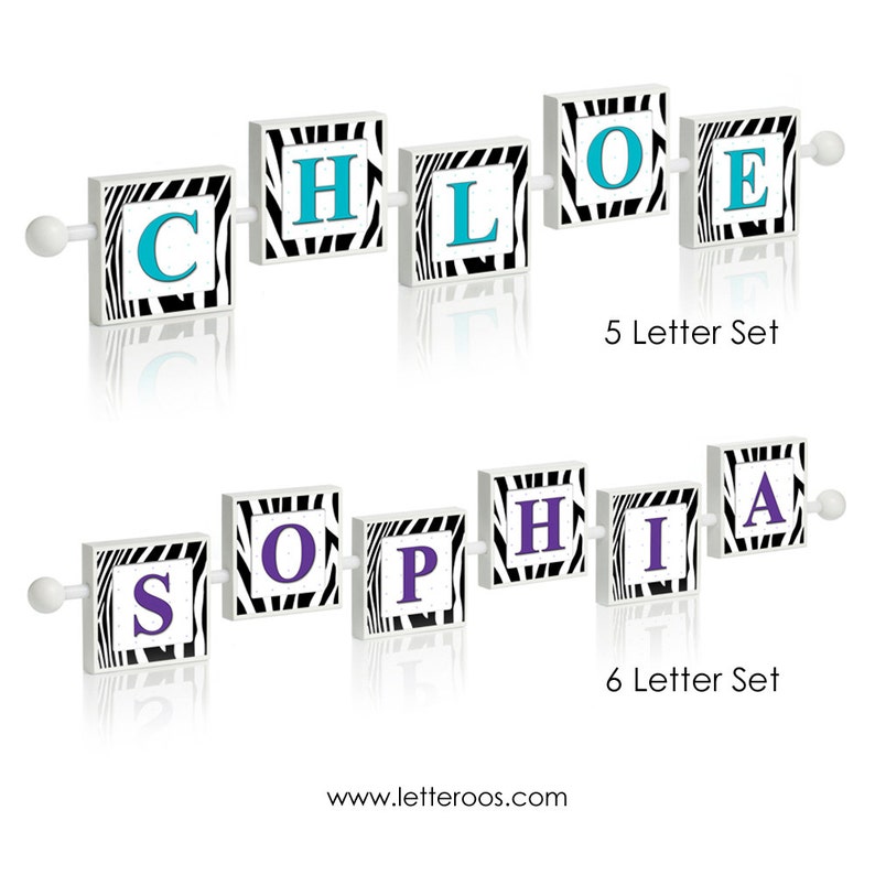 Cartas de pared cebra rayas populares niñas colores azul rosa ...