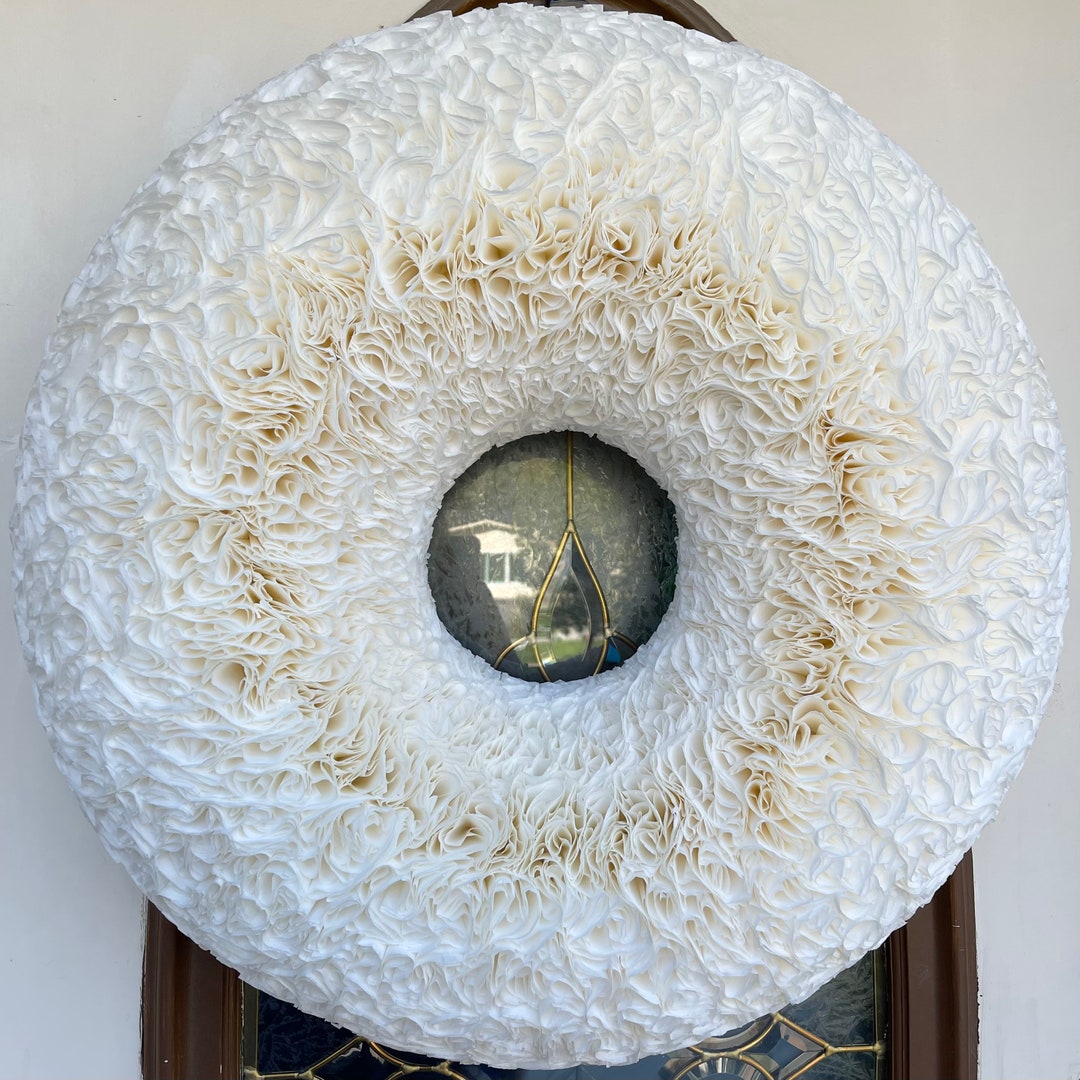 Coffee Filter Wreath, Shabby Chic, Boho Chic, Rustic, Farmhouse Decor ...