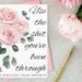 Pink Rose Journal, Plant Lover Gift, Rose Gift, Inspirational Quote ...
