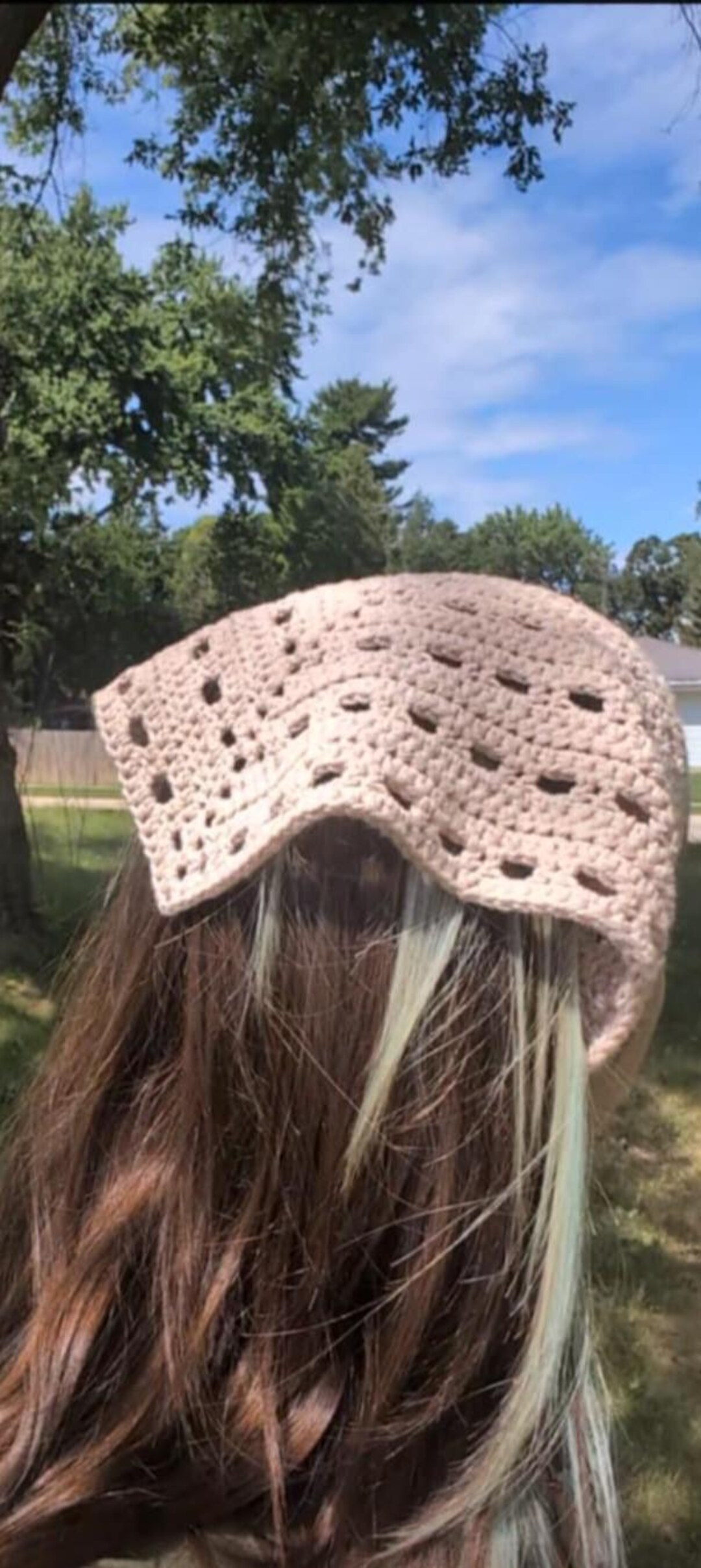 Desert Rose Crochet Bandana Pattern, Easy Kerchief Headwrap (PDF ...