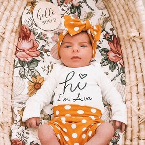 Baby Girl Coming Home Outfit, Newborn Girl Coming Home Outfit, Baby Girl Clothes, Personalized ...