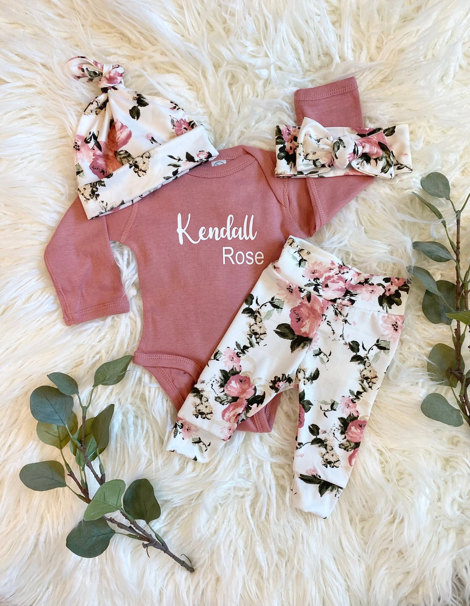 Baby Girl Coming Home Outfit, Newborn Take Home Outfit, Newborn Coming ...