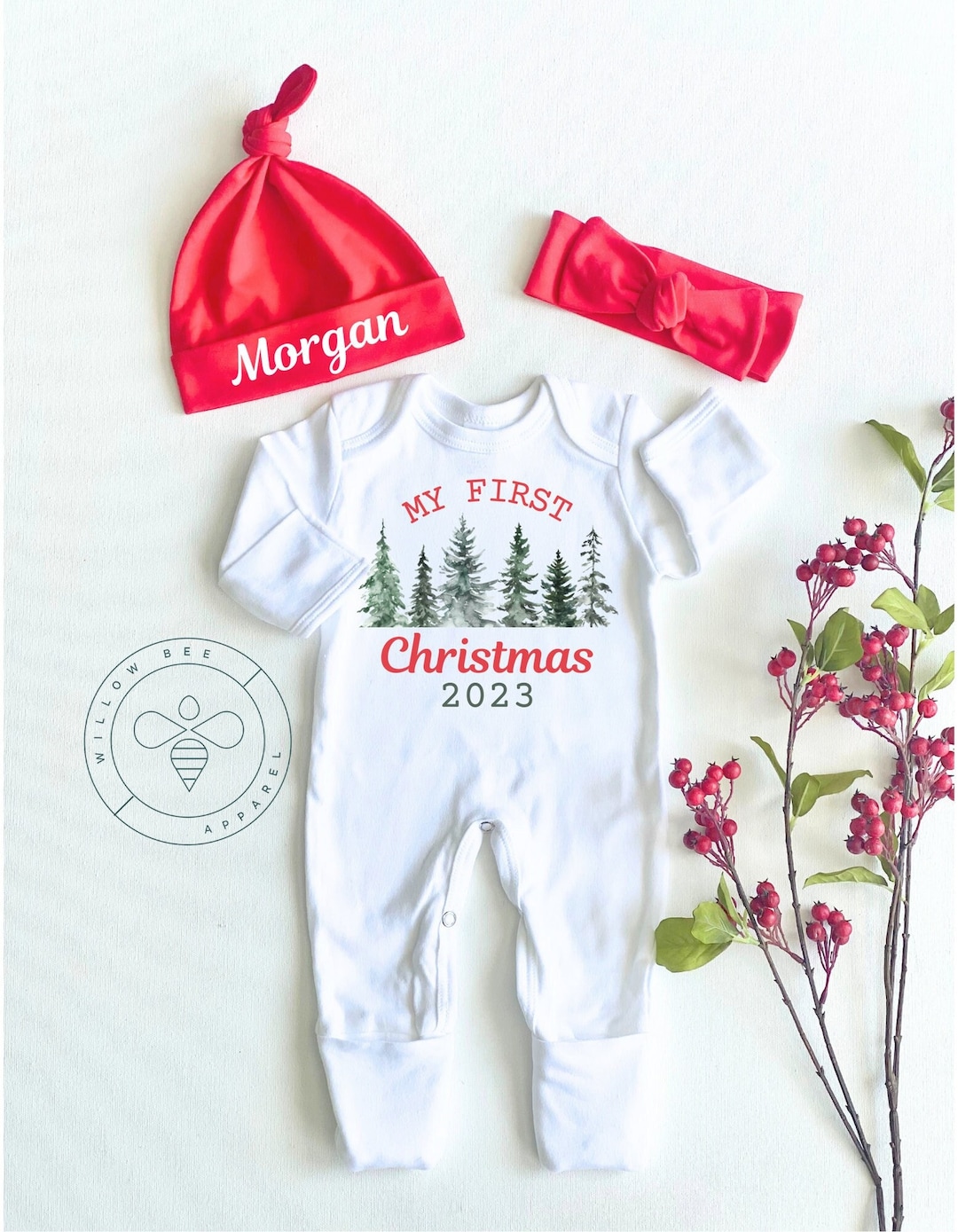 My First Christmas Outfit for Girl or Boy, Baby Boy First Christmas ...