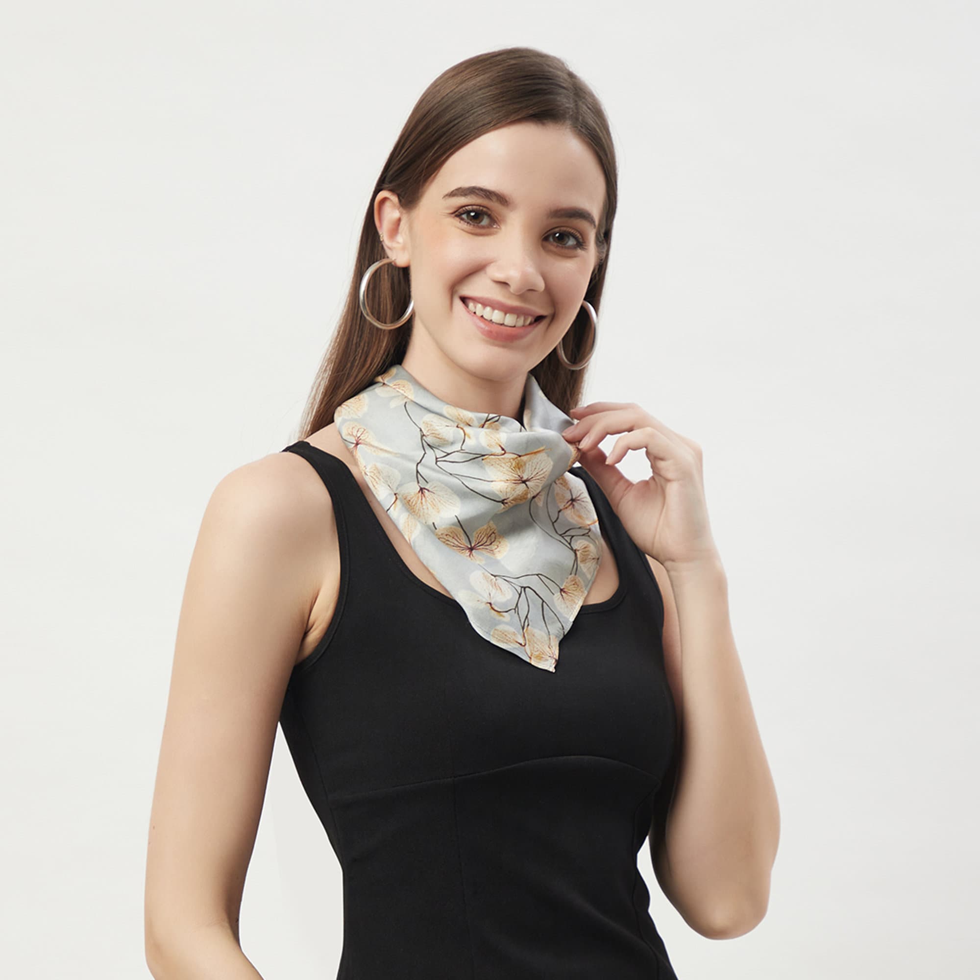 100% Silk Neckerchief, Neck Scarf, Bandana, Square Scarf, Women's Scarf ...