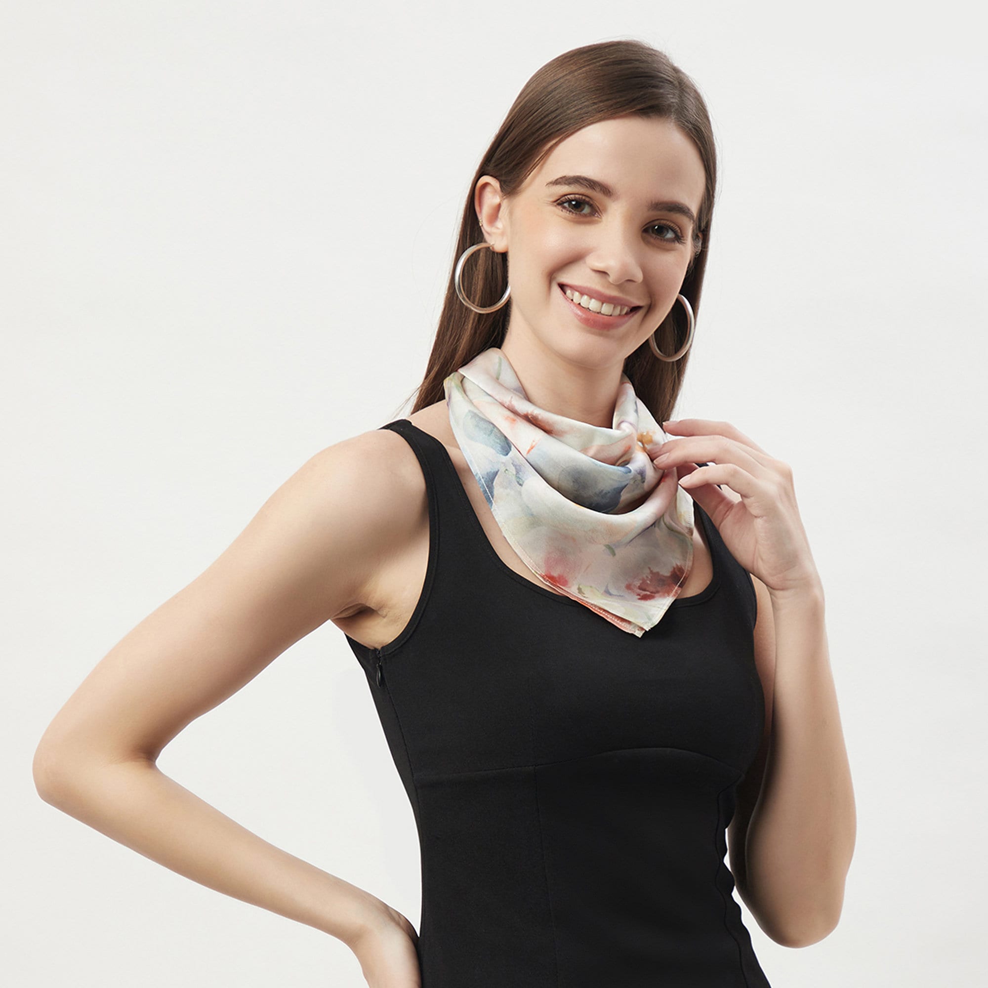 100% Silk Neckerchief, Neck Scarf, Bandana, Square Scarf, Women's Scarf ...