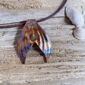 Copper Mermaid Tail Necklace Flame Painted Artisan Copper - Etsy