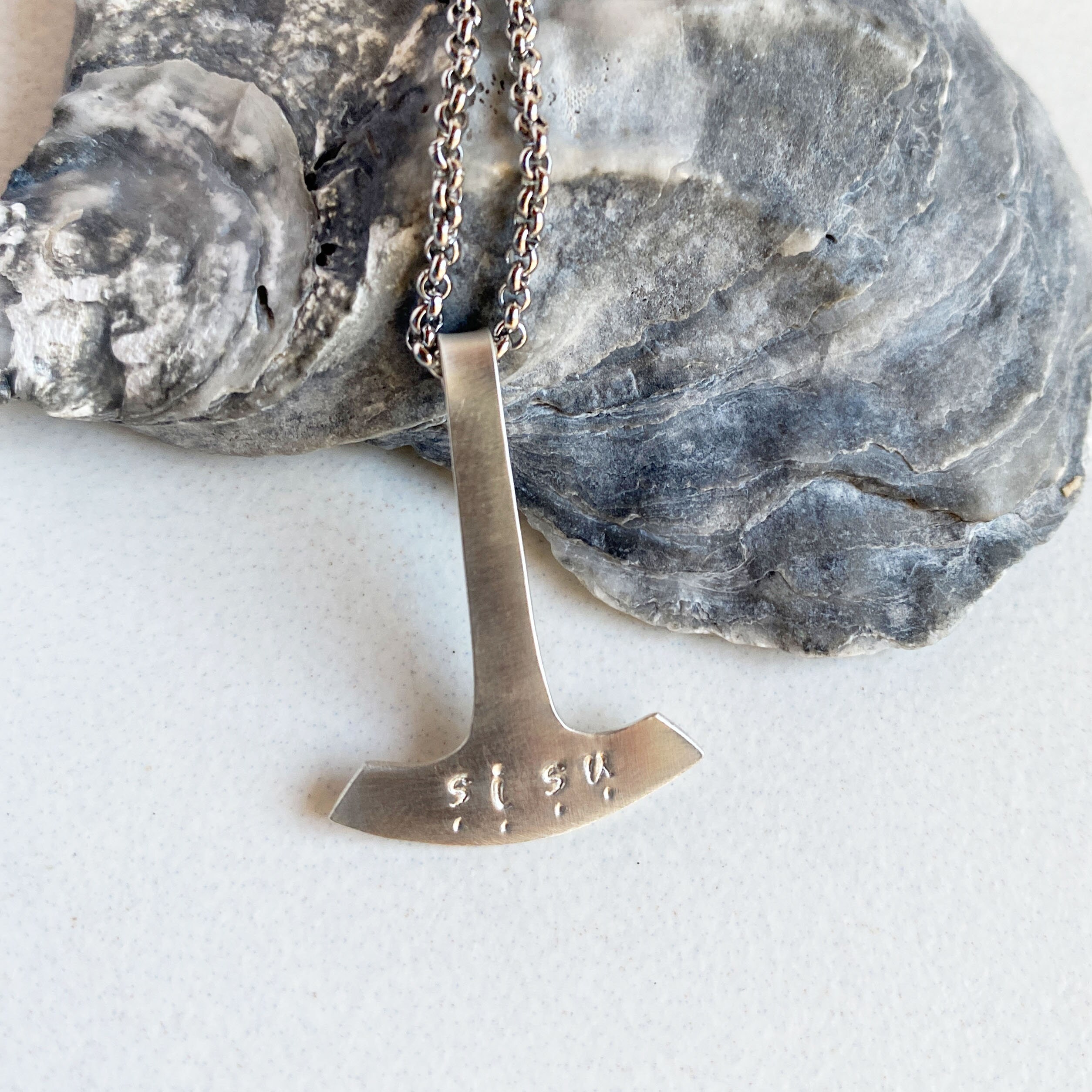 SISU Necklace Sterling Silver Ukko's Hammer Pendant Finnish Jewelry - Etsy