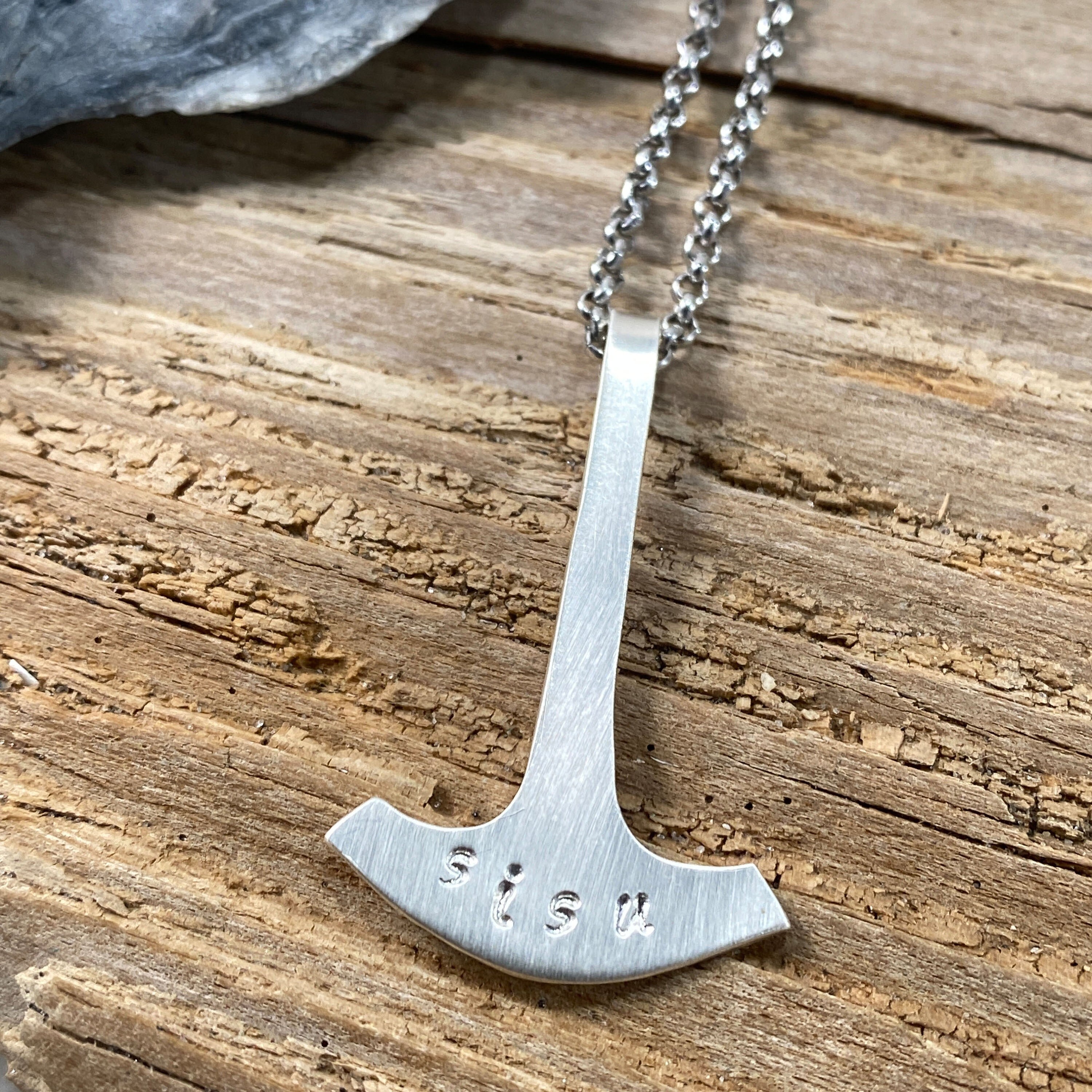SISU Necklace Sterling Silver Ukko's Hammer Pendant Finnish Jewelry - Etsy