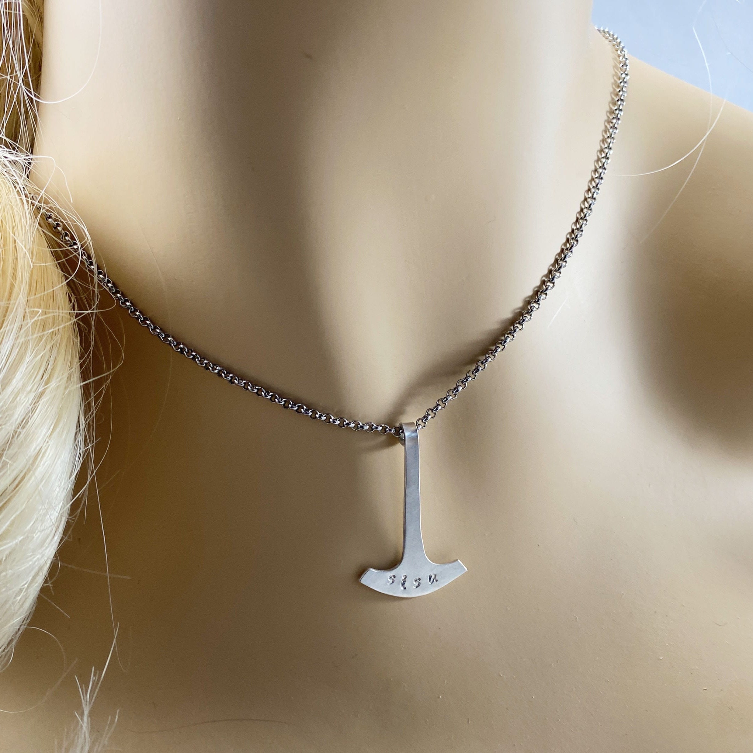 SISU Necklace Sterling Silver Ukko's Hammer Pendant Finnish Jewelry - Etsy