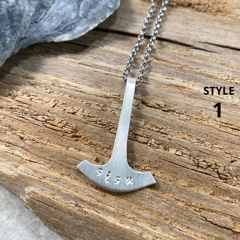 SISU Necklace Sterling Silver Ukko's Hammer Pendant Finnish Jewelry - Etsy