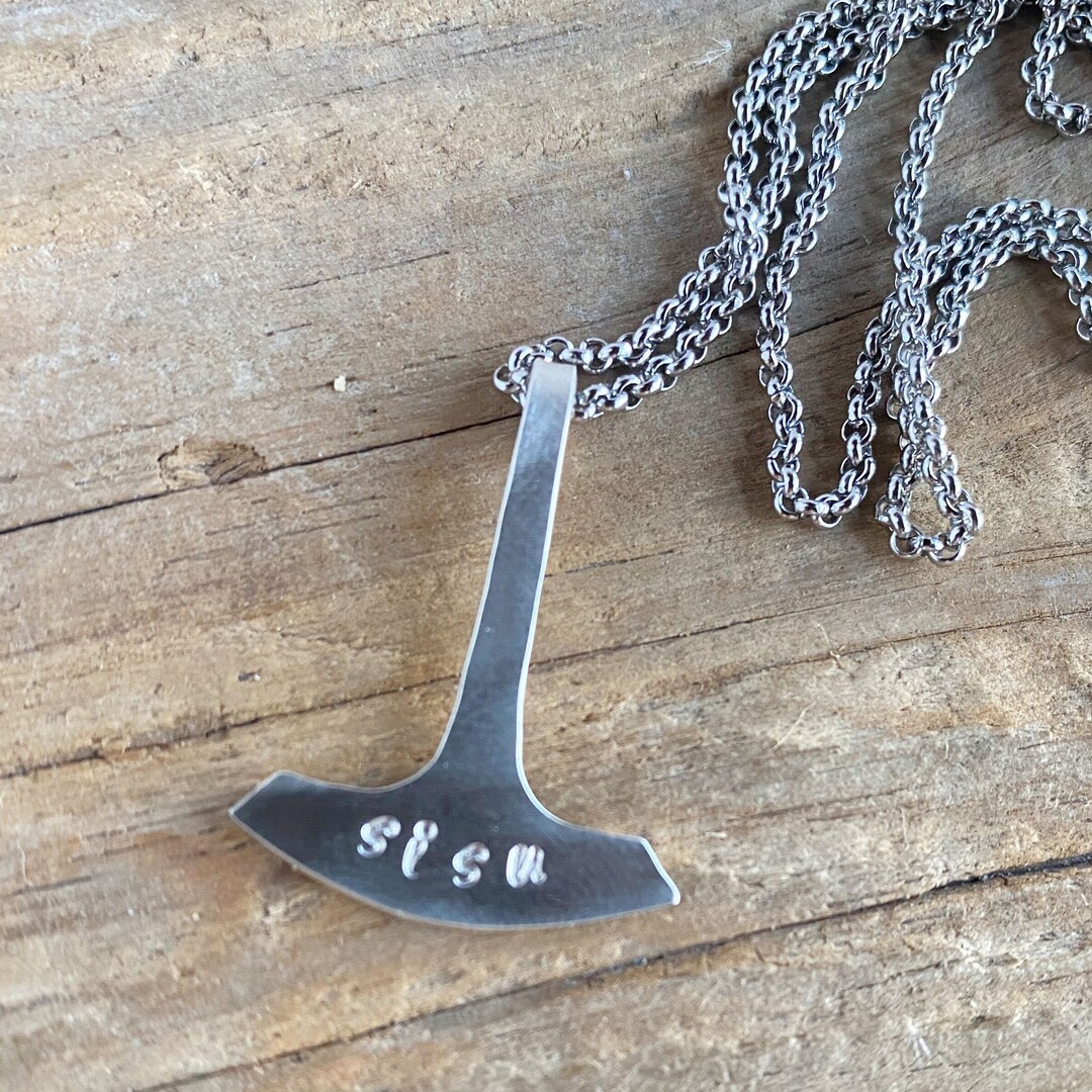 SISU Necklace Sterling Silver Ukko's Hammer Pendant - Etsy