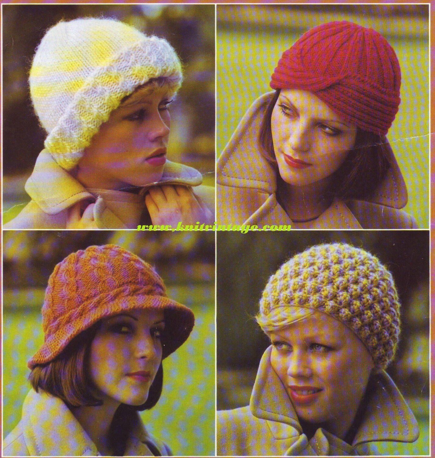 70's Hats Knitting Pattern - Etsy