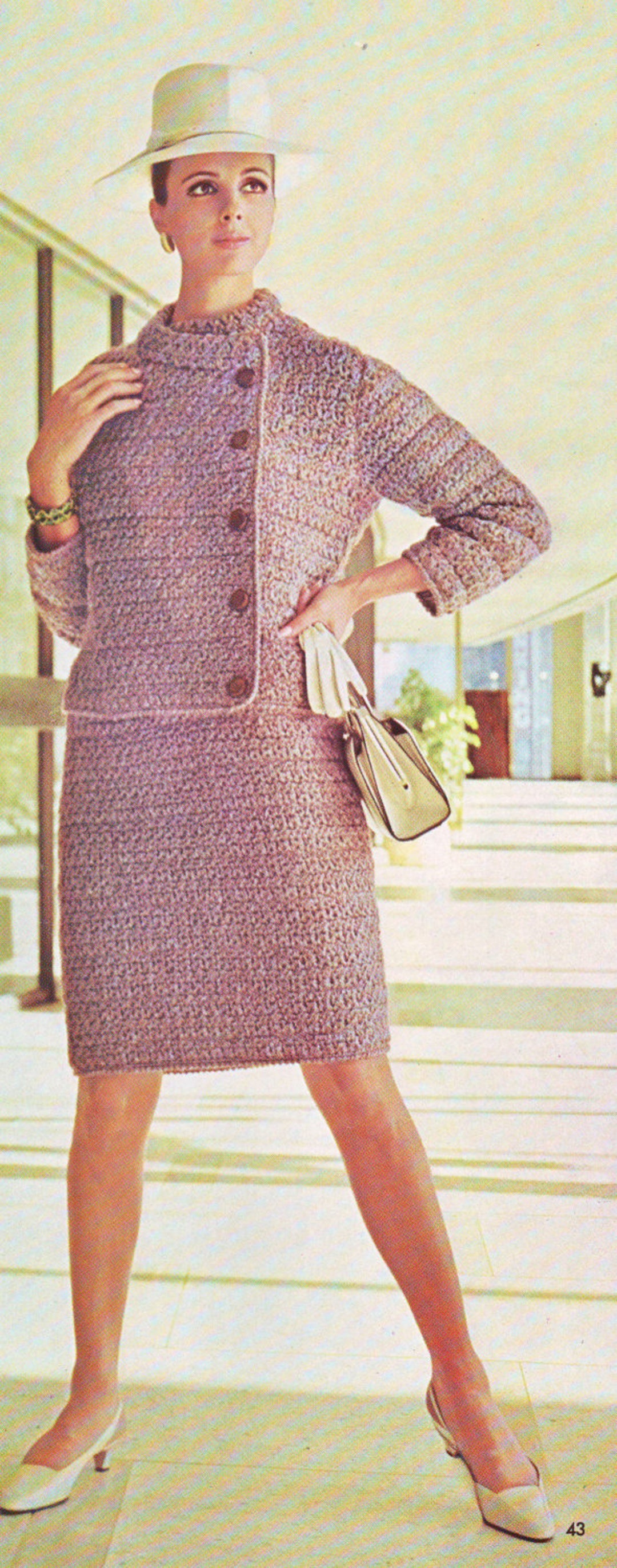Vintage Italian 60s Crochet Suit Pattern PDF - Etsy