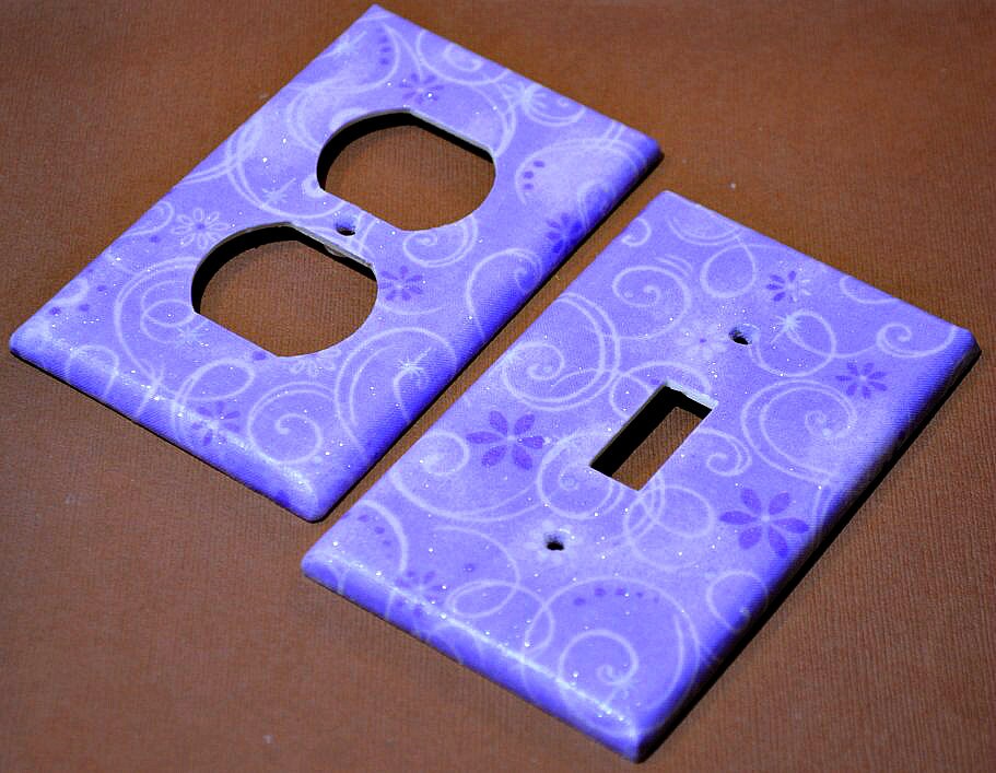 Princess Purple Sparkles Light Switch Covers Outlet Covers - Etsy