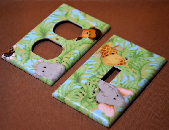 Jungle Animal Friends Light Switch Covers Outlet Covers | Etsy