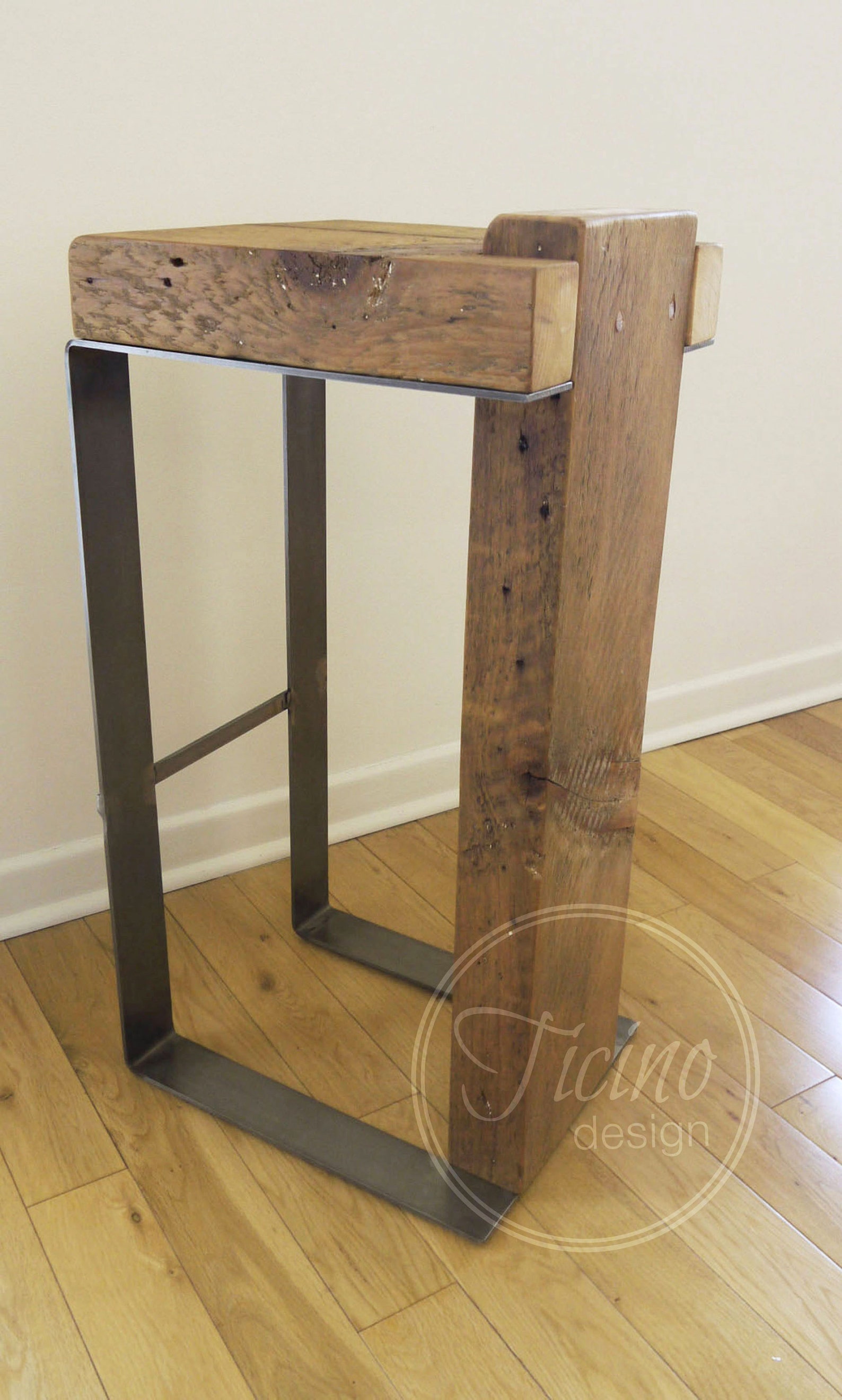Bar Stool Wooden. Rustic Bar Stool. Kitchen Bar Stools. Reclaimed Wood ...