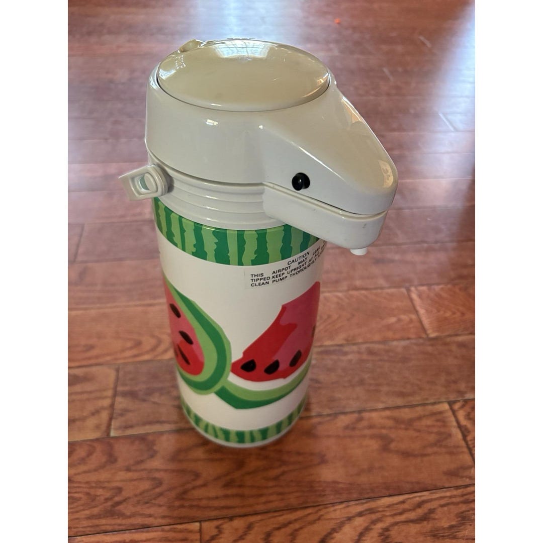 Vintage Phoenix Watermelon Air Pot Pump Dispenser Thermos Retro. Ships ...