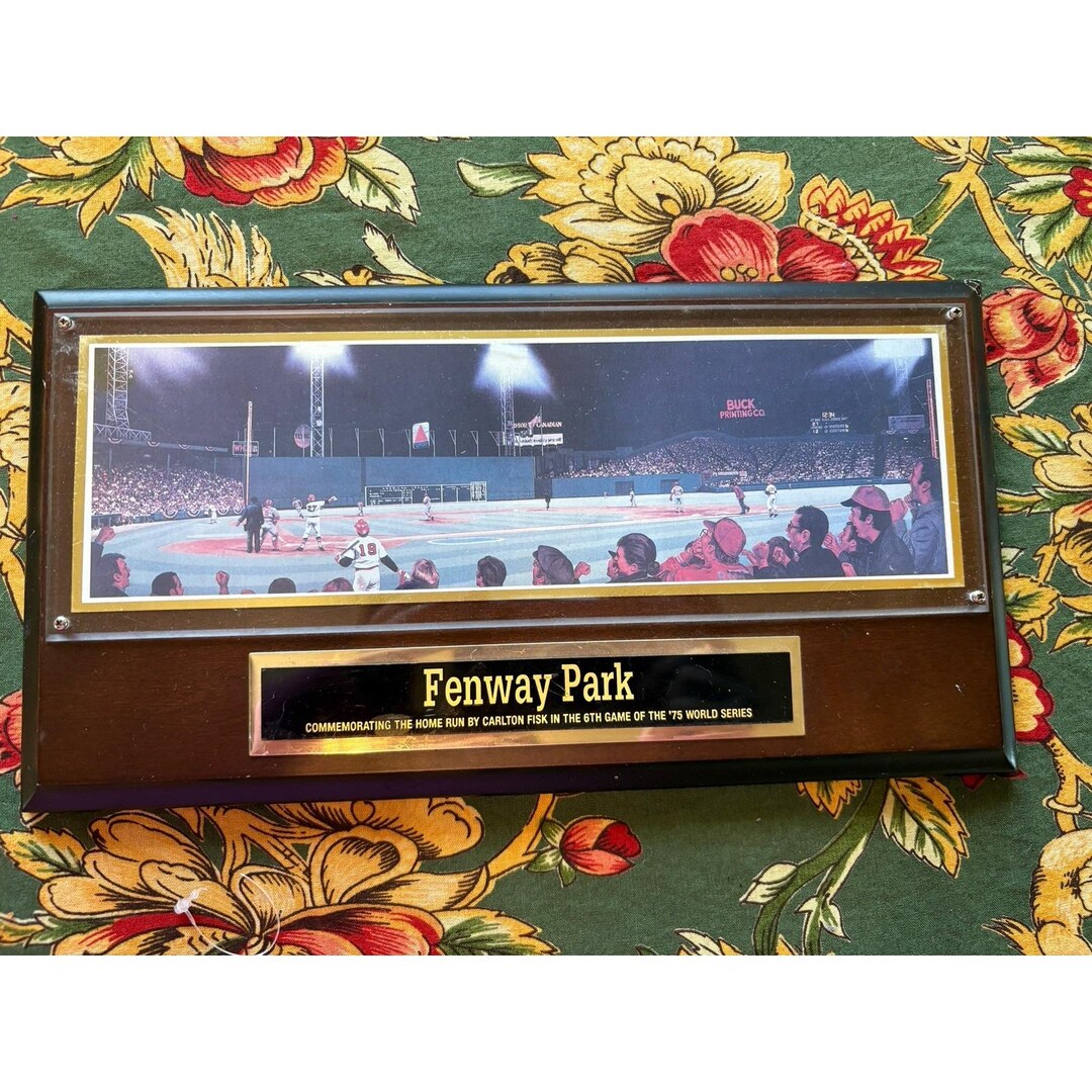 Fenway Park Plaque Commemorating Carlton Fisk Home Run 6th Game '75 ...