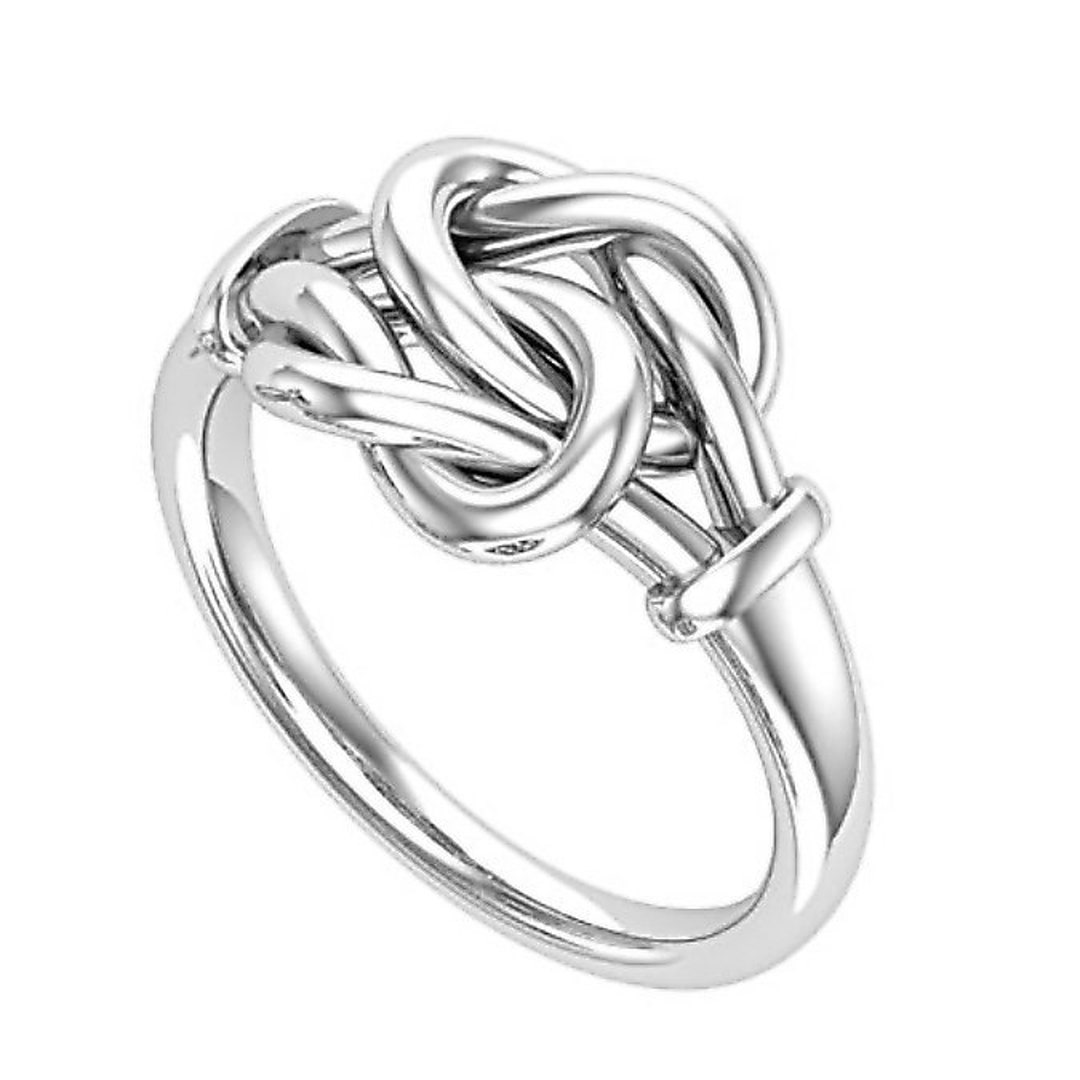 Knot Ring, Ideal Promise Ring With a Double Love Knot Made in 925 ...