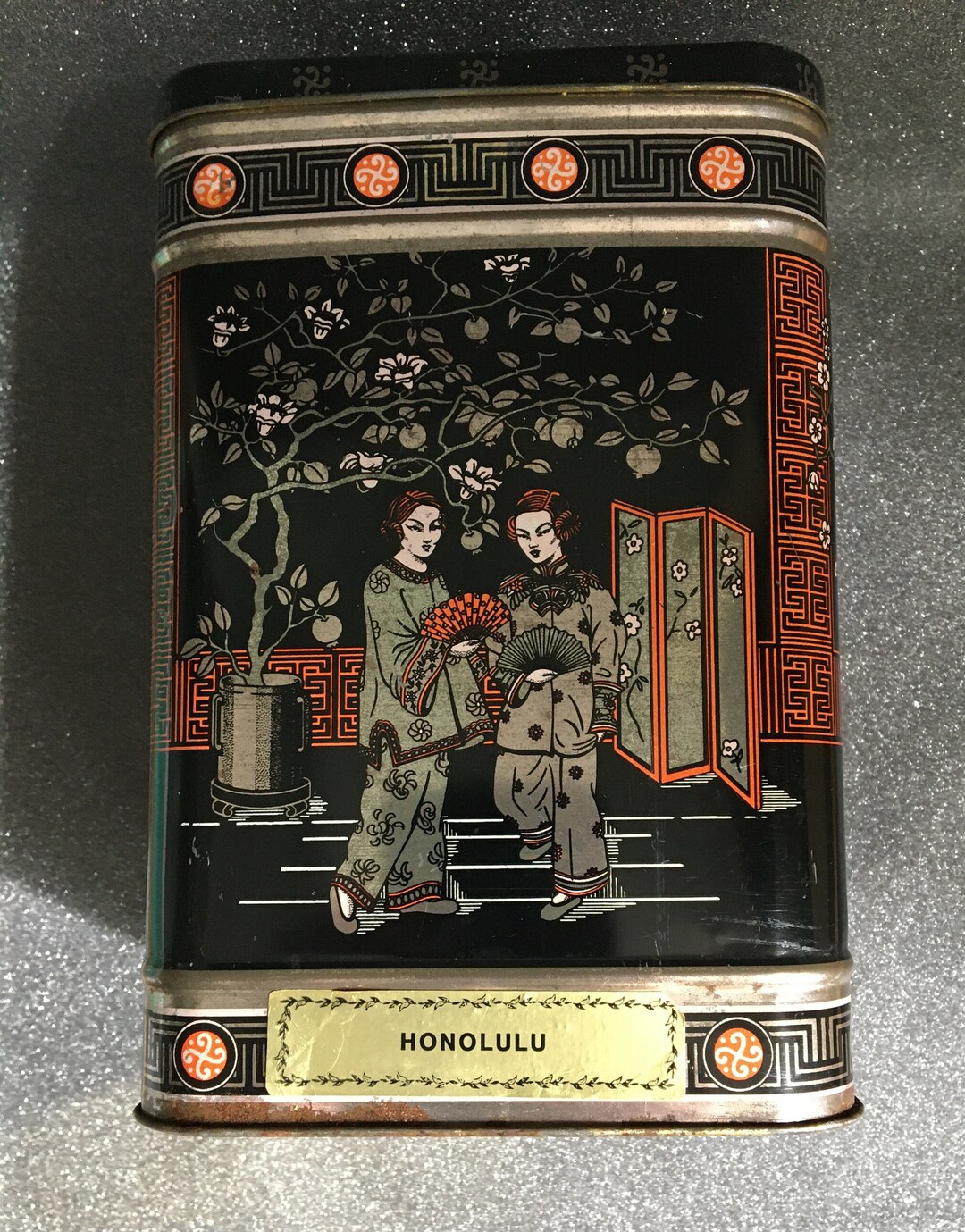 Tin Tea Caddy - Etsy