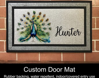 Welcome Peacock Feather Doormat ,nature Doormat ,welcome Rug ...