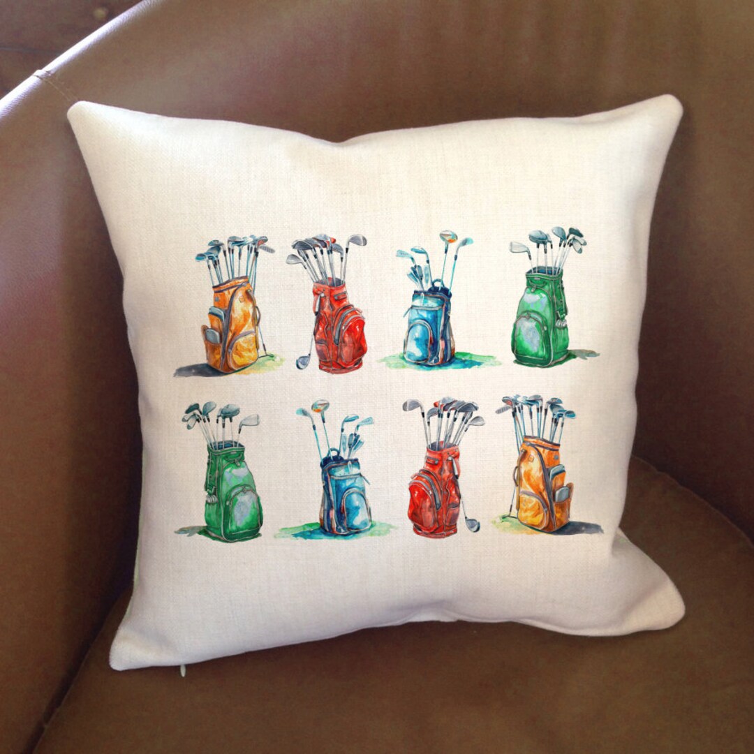 Golf Bags linen Pillow Cover - Etsy