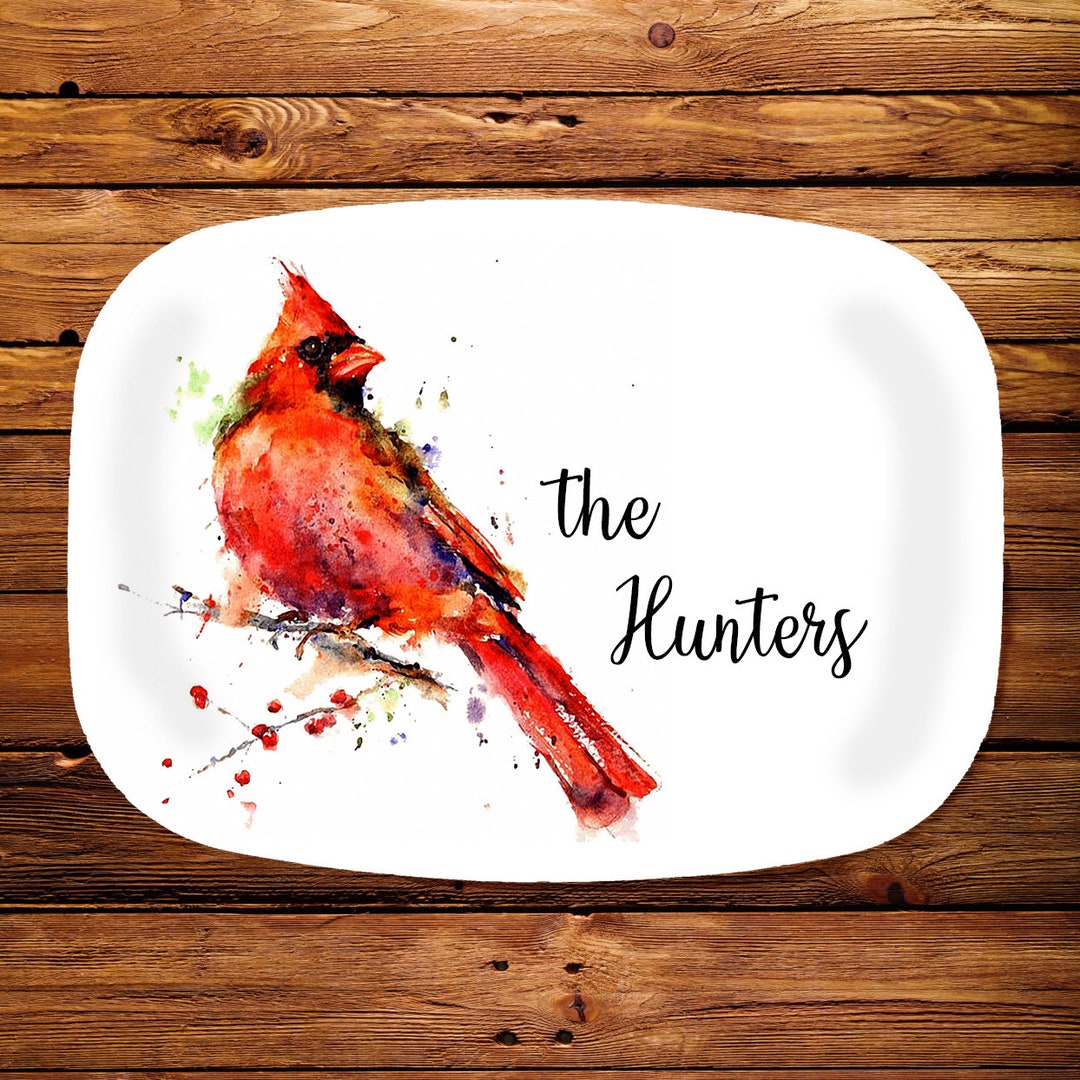 10" X 14" Unbreakable Serving Platter, Red Bird, Cardinal, May Be ...