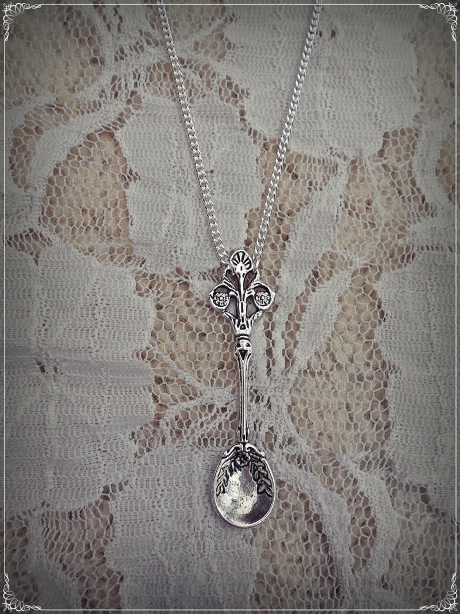Victorian Style Tea Spoon Necklace - Etsy