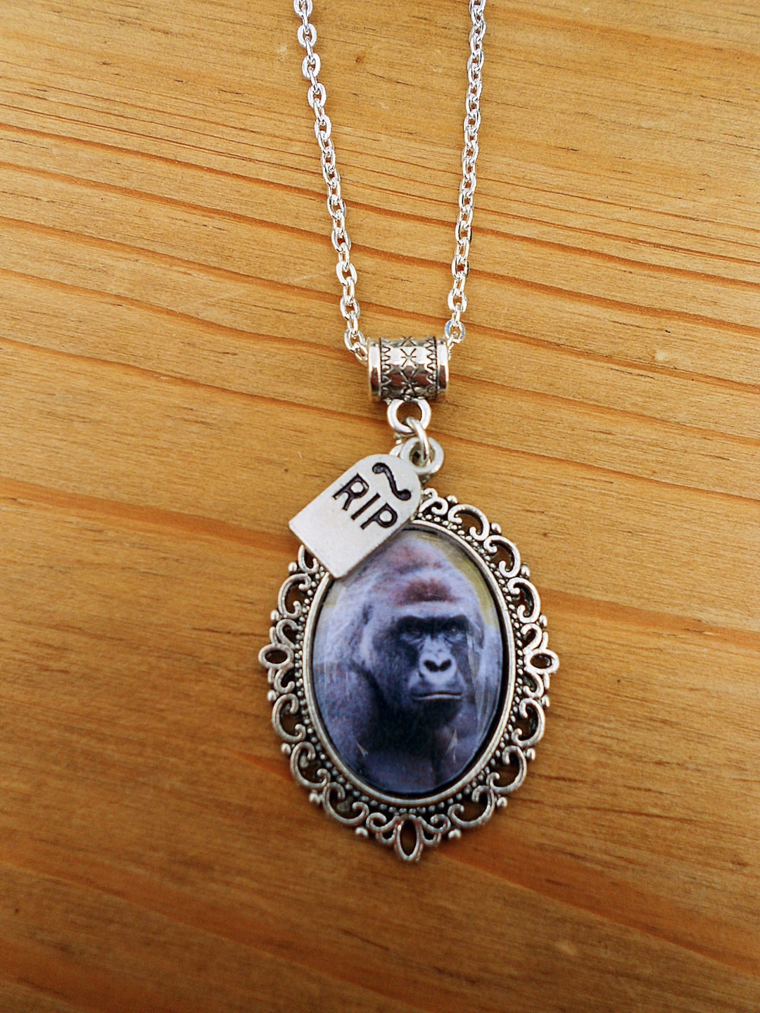 RIP Harambe the Gorilla Memorial Necklace - Etsy