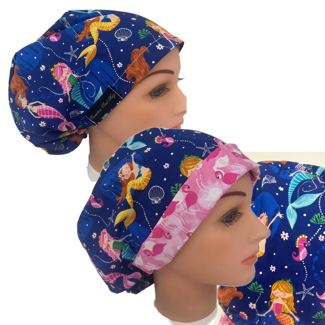 Scrub Surgical Cap Medical Hat / Style Bow & Satin Lined Options ...