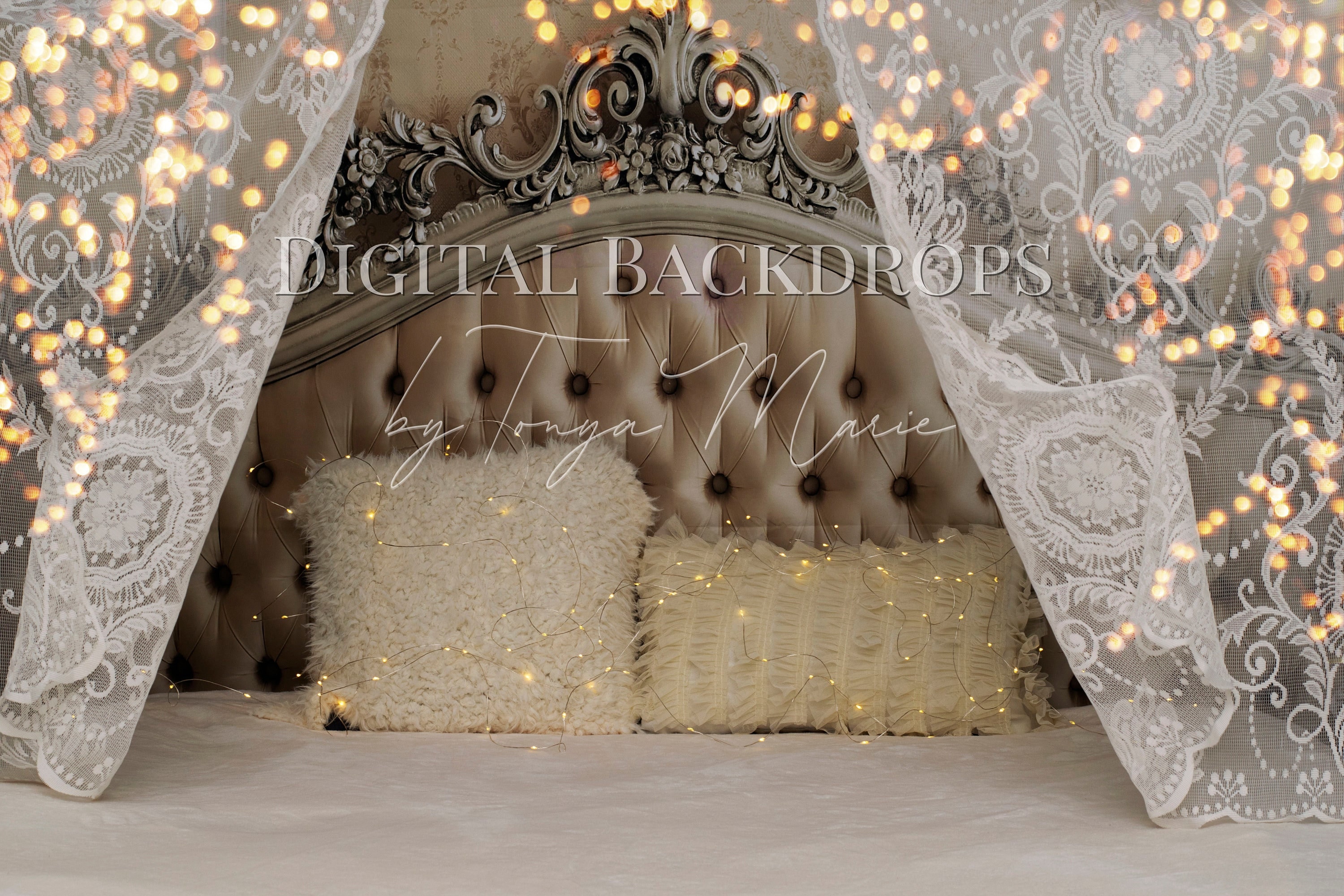 Digital Backdrop Background Lace Bed Boudoir Boho White Bed - Etsy