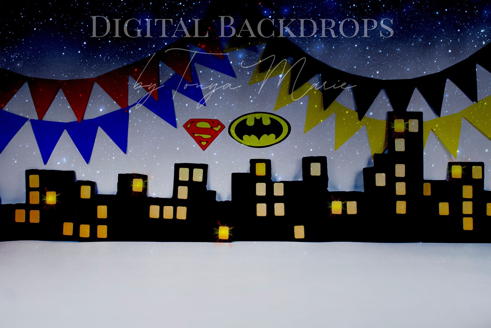 Super Hero Digital Background Backdrop Great for Birthday Pictures and ...