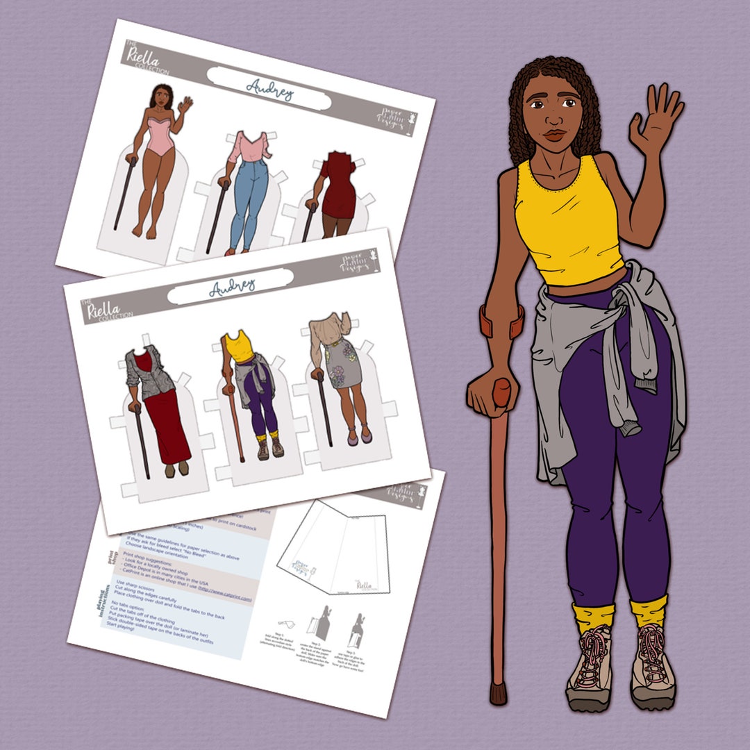 Audrey the Paper Doll - Full Color With Outfits - Digital Download Kids ...