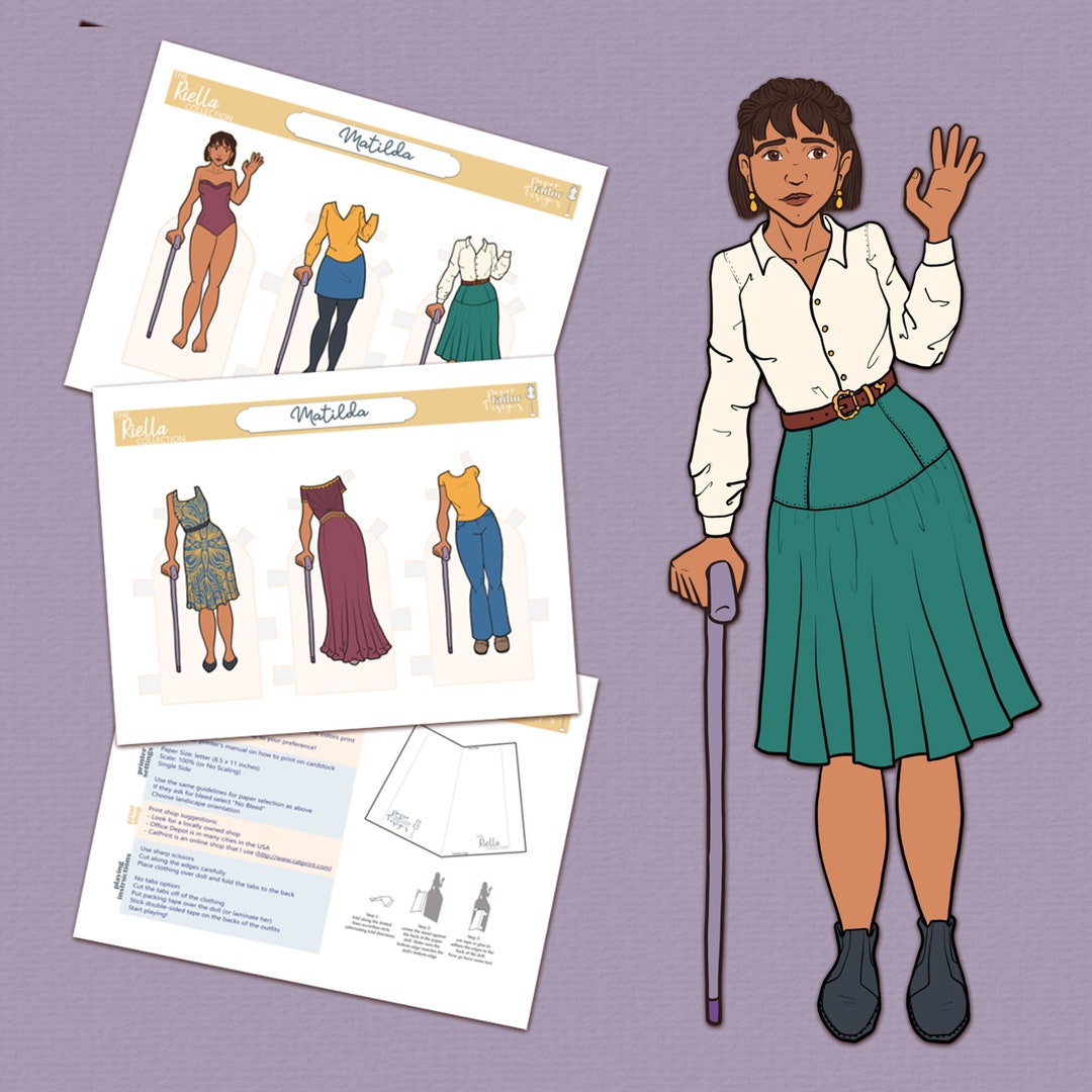 Matilda the Paper Doll - Full Color With Outfits - Digital Download ...