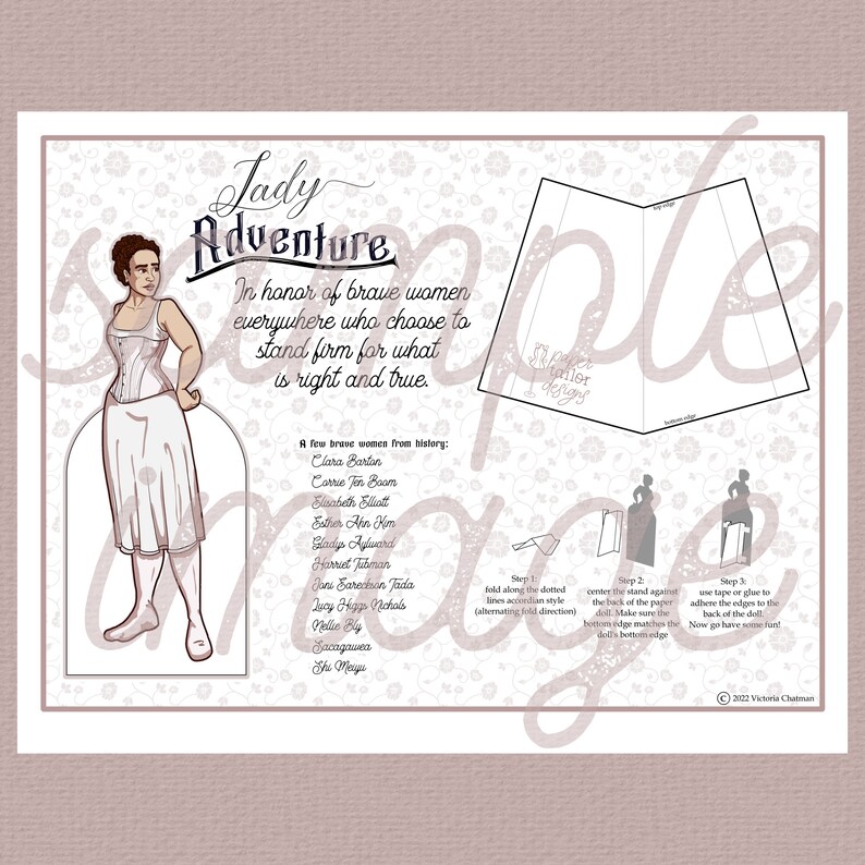 Lady Adventure Paper Doll Set - Full Color Printable - Digital Download ...