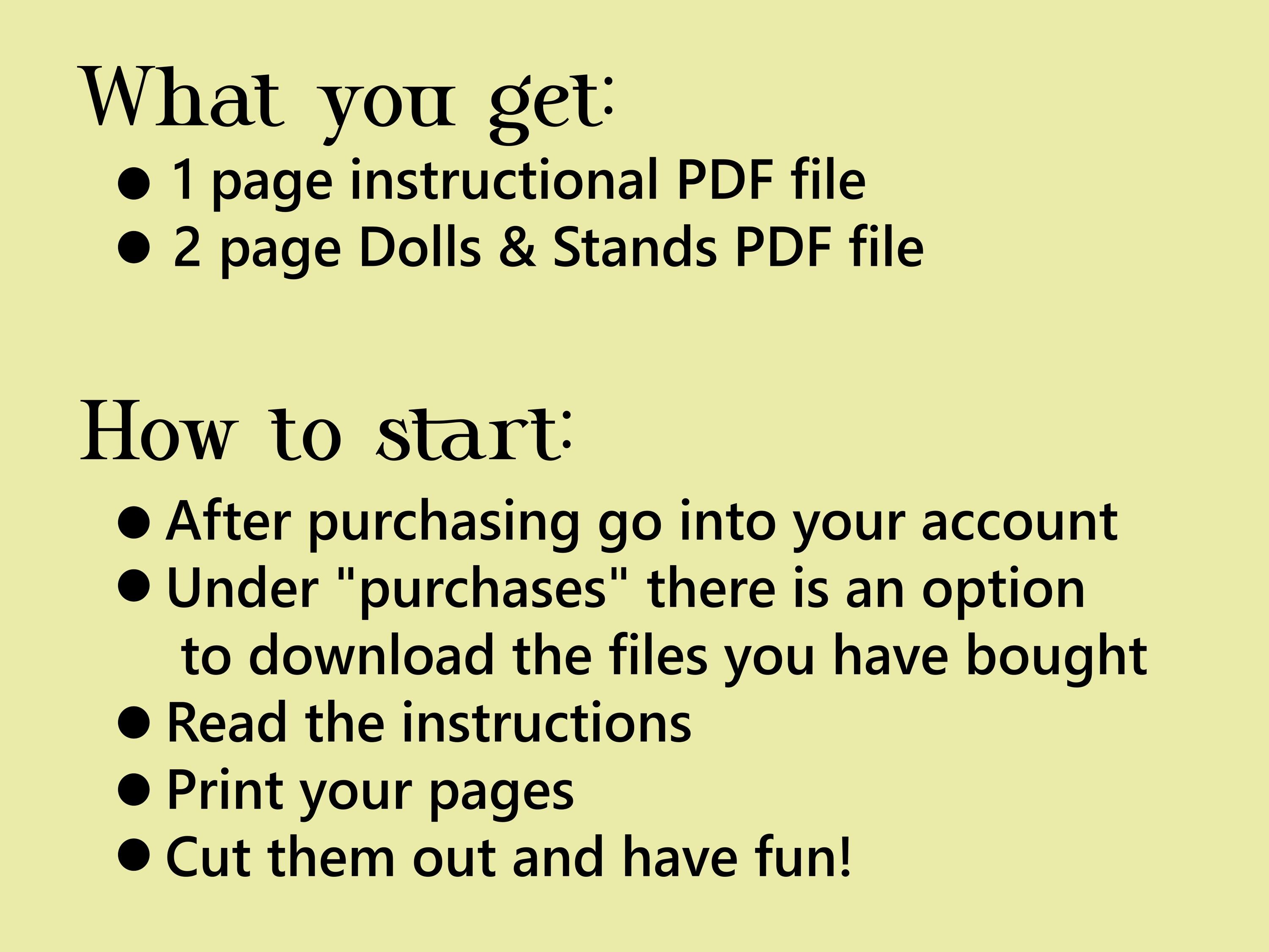 Printable Paper Dolls: Five Doll Set (PDF Download) - Etsy