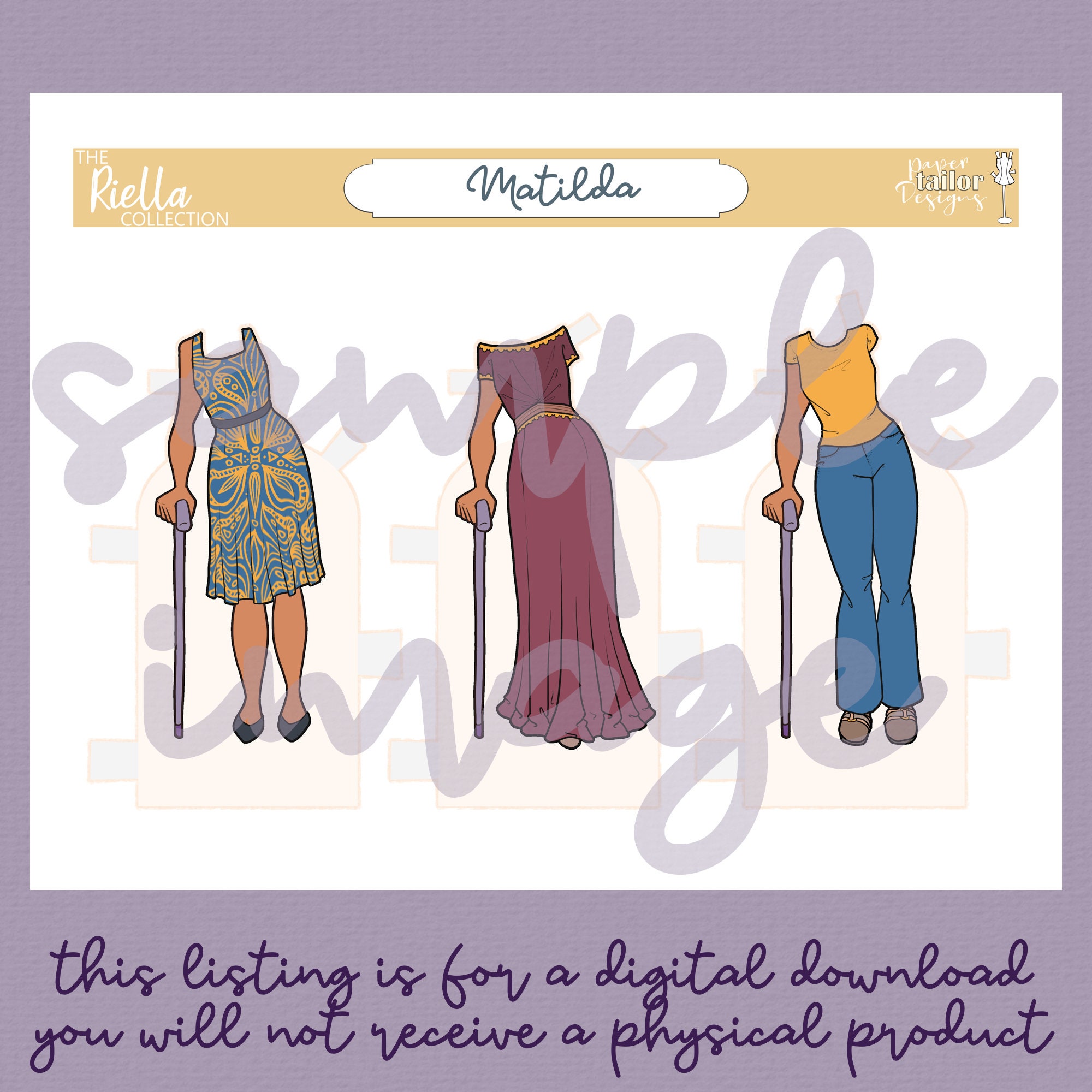 Matilda the Paper Doll - Full Color With Outfits - Digital Download ...