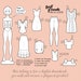 Devin the Paper Doll - Coloring Page With Outfits - Digital Download ...