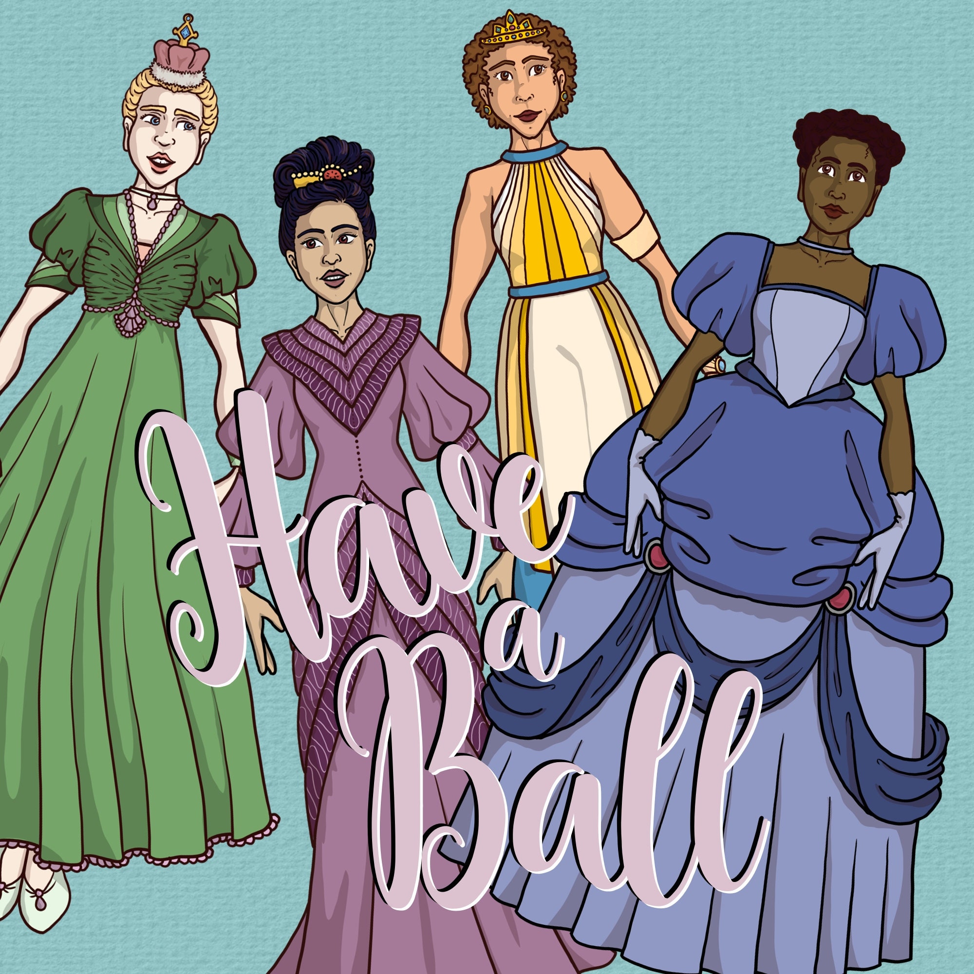 Princess Paper Dolls - Printable Easy Cut Paper Dolls - Etsy