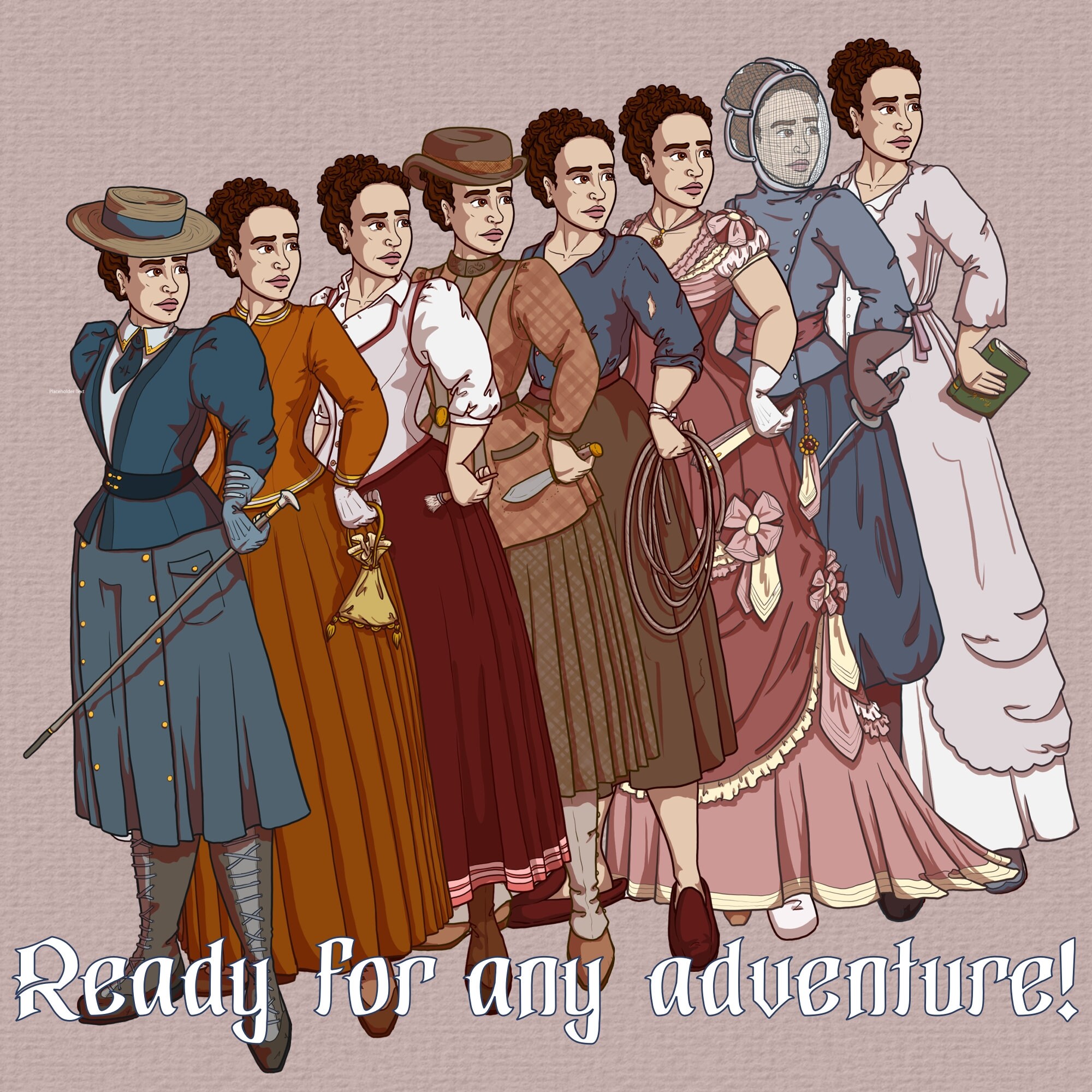 Lady Adventure Paper Doll Set - Full Color Printable - Digital Download ...