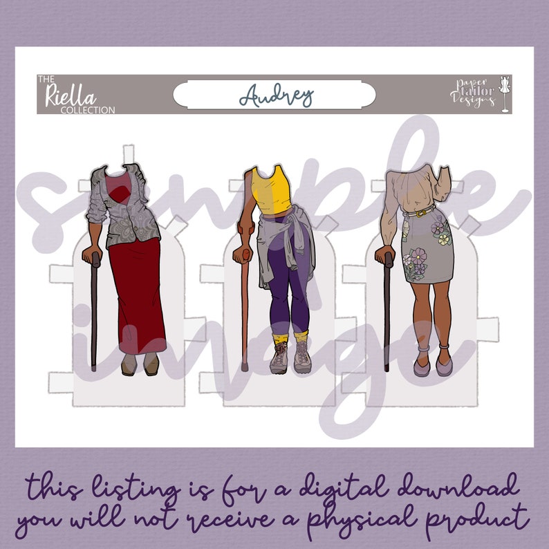 Audrey the Paper Doll - Full Color With Outfits - Digital Download Kids ...