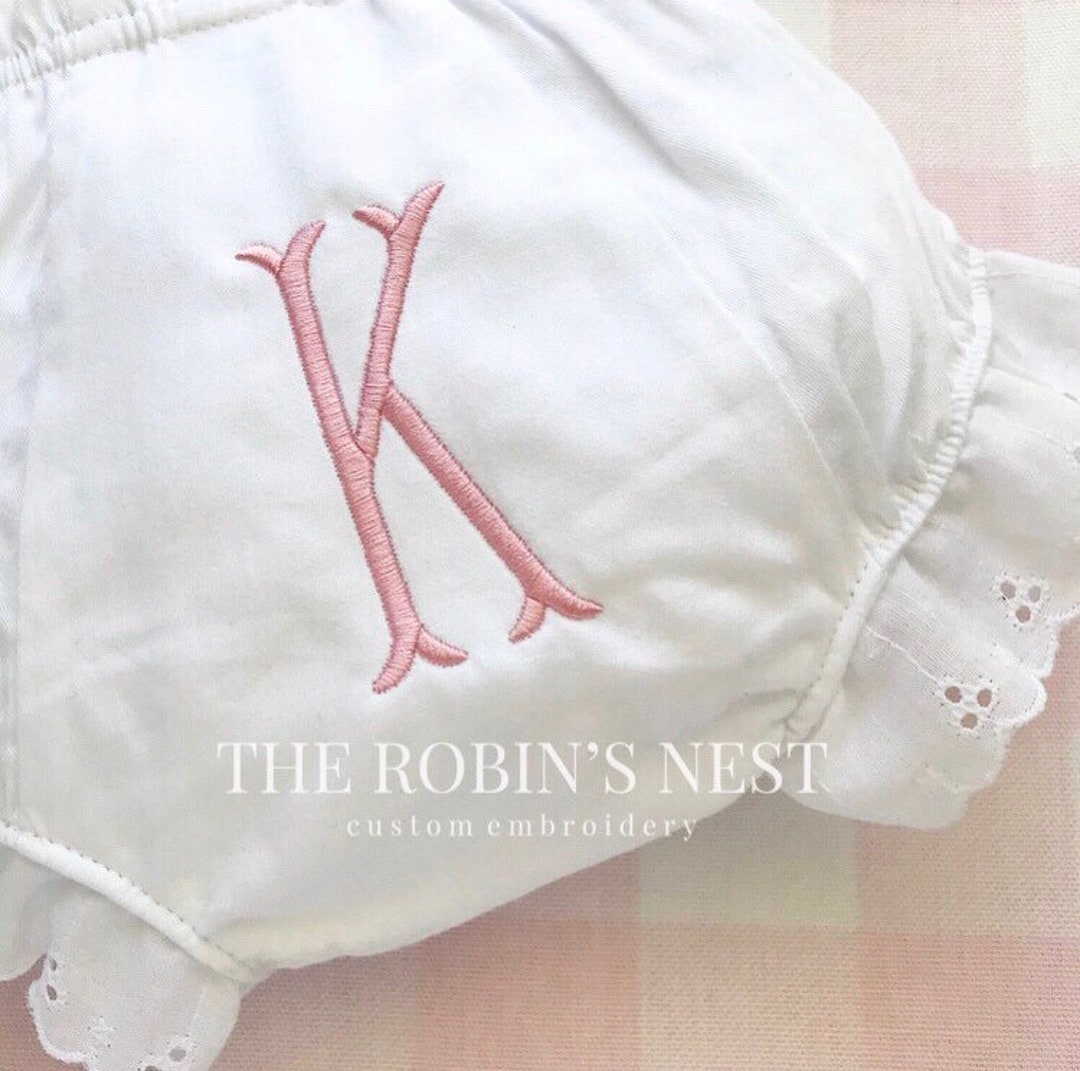 Monogrammed Diaper Cover Embroidered Bloomers - Etsy